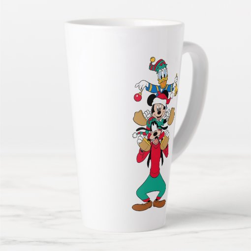 Mickey, Goofy & Donald | Ready for Christmas Latte Mug | Zazzle