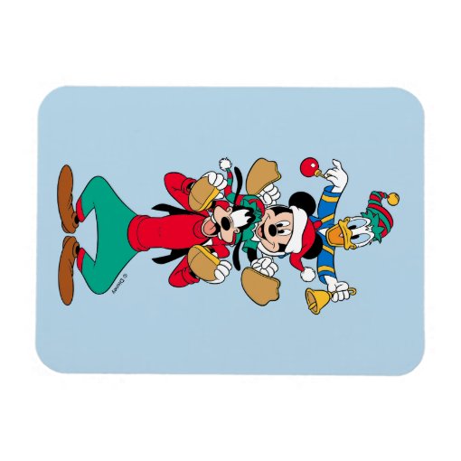 Mickey, Goofy & Donald | Ready for Christmas Magnet | Zazzle