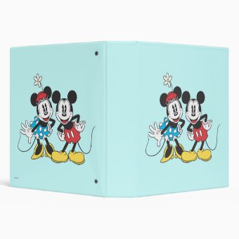 Mickey & Minnie | Classic Pair 3 Ring Binder | Zazzle