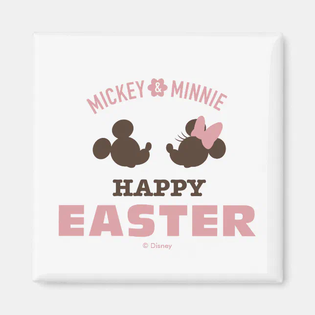 Mickey & Minnie | Happy Easter Magnet | Zazzle