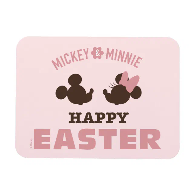 Mickey & Minnie | Happy Easter Magnet | Zazzle