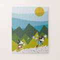 Mickey & Minnie Hiking Up The Mountains Jigsaw Puzzle | Zazzle