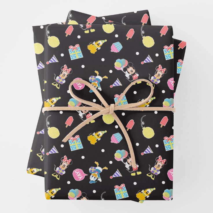 Mickey & Minnie | Time to Party Wrapping Paper Sheets | Zazzle