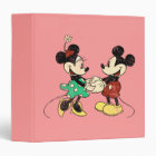 Mickey and Minnie Holding Hands Binder | Zazzle.com