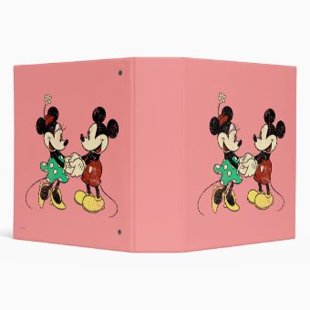 Mickey & Minnie | Vintage Binder | Zazzle
