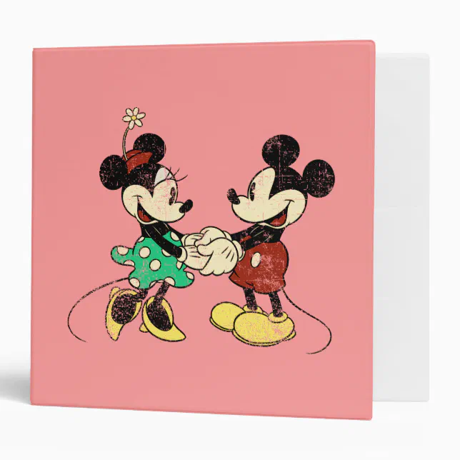 Mickey & Minnie | Vintage Binder | Zazzle