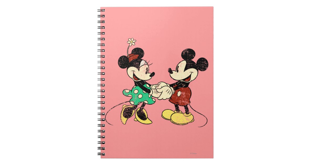 Mickey & Minnie | Vintage Notebook | Zazzle