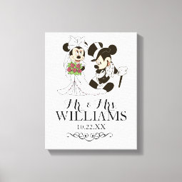 Mickey & Minnie Wedding | Getting Married Canvas Print | Zazzle