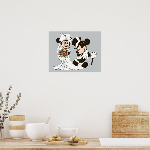 Mickey & Minnie Wedding | Getting Married Poster | Zazzle
