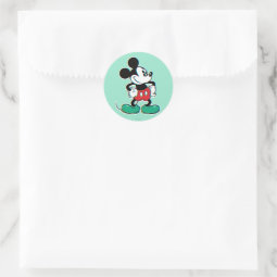 Mickey Mouse 3 Classic Round Sticker | Zazzle