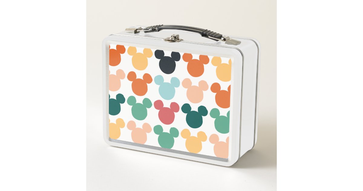 Mickey Mouse | A Colorful Repeating Logo Metal Lunch Box | Zazzle