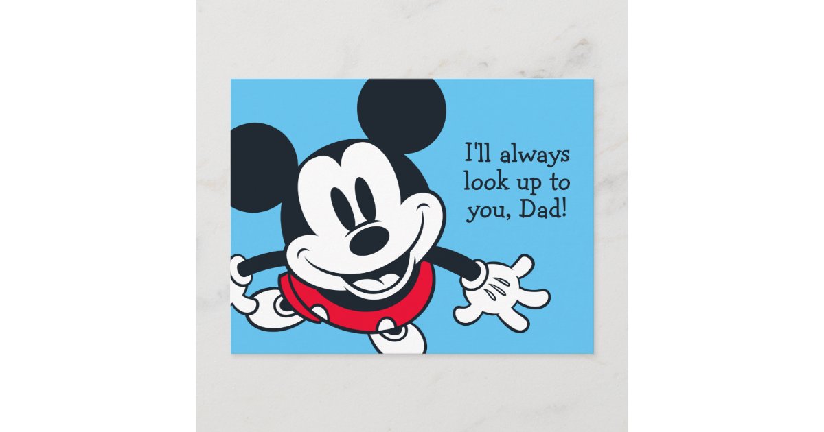 Mickey Mouse | Always Look Up To You Postcard | Zazzle