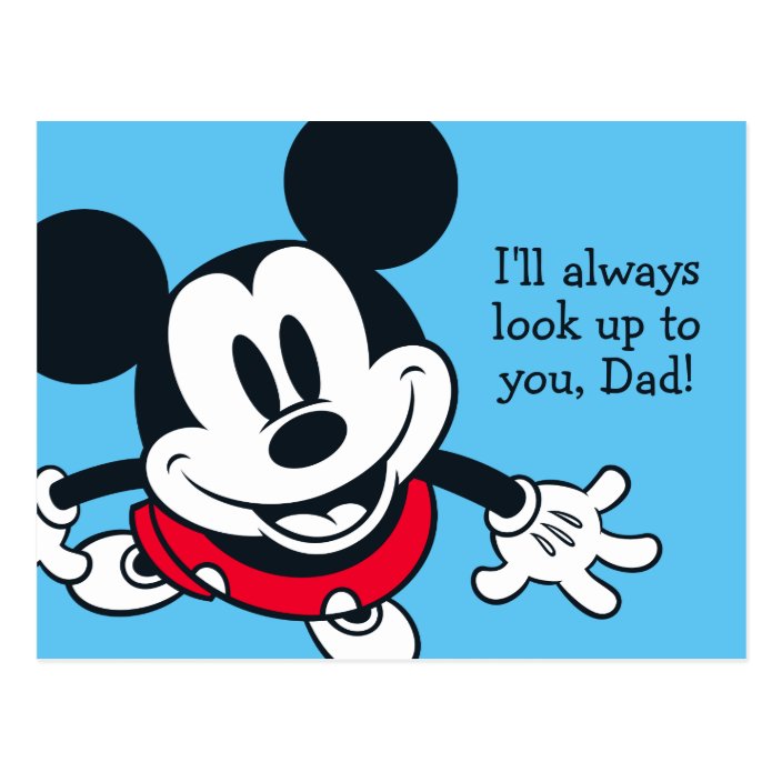 Mickey Mouse | Always Look Up To You Postcard | Zazzle.com