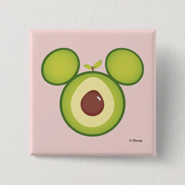 Mickey Mouse Avocado Icon Button | Zazzle