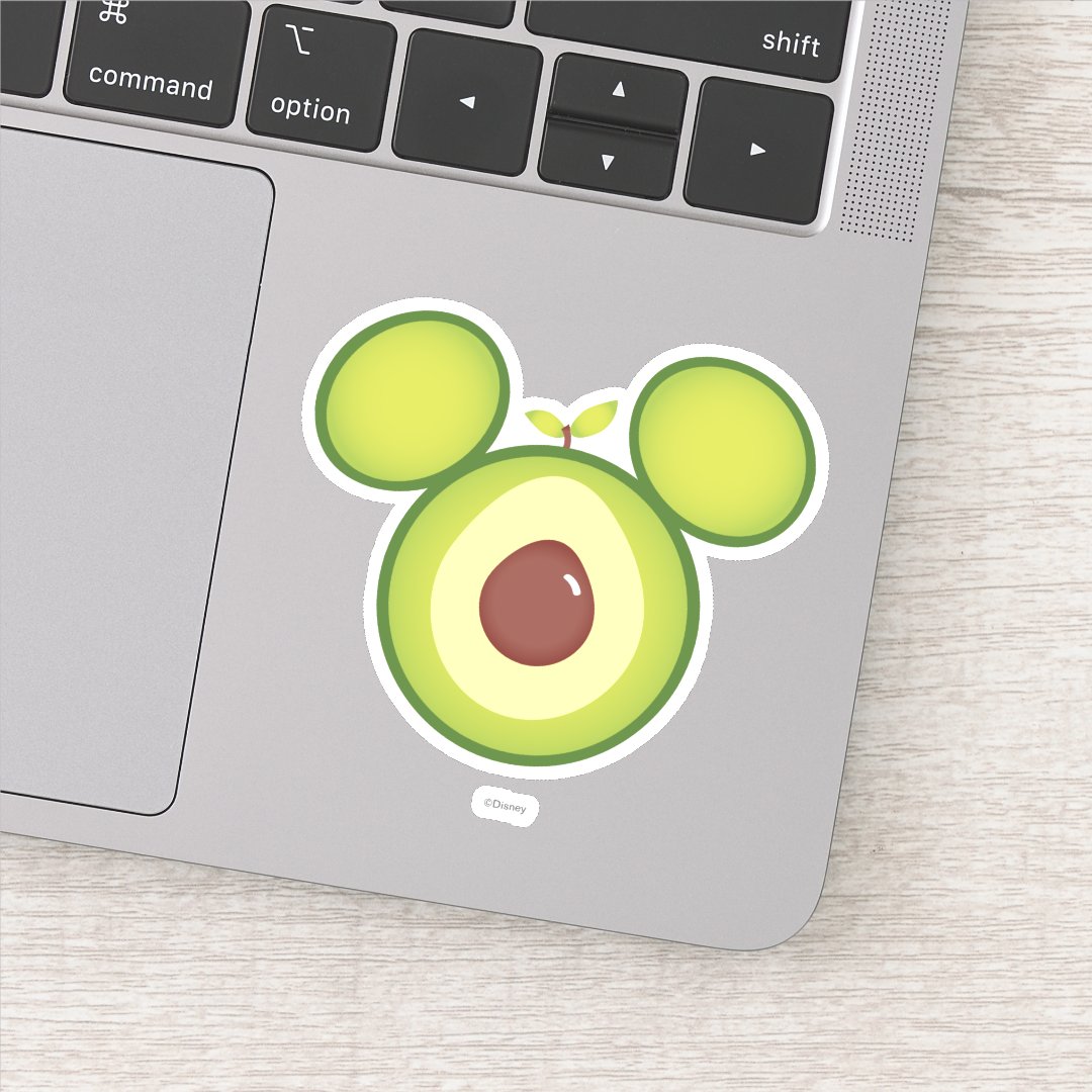 Mickey Mouse Avocado Icon Sticker | Zazzle