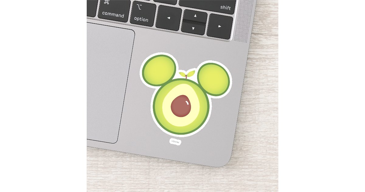 Mickey Mouse Avocado Icon Sticker | Zazzle