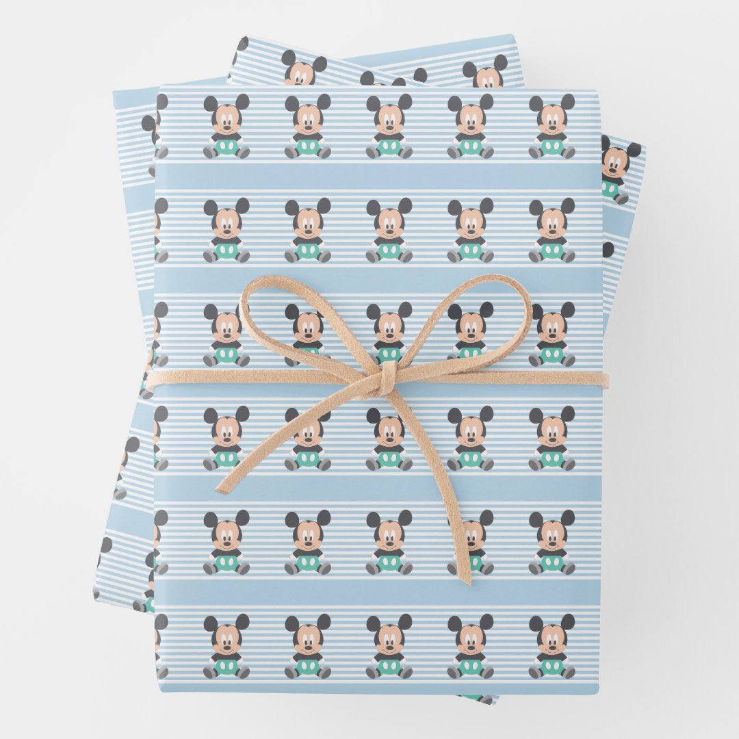 Mickey Mouse | Baby Mickey - Add Your Name Wrapping Paper Sheets | Zazzle