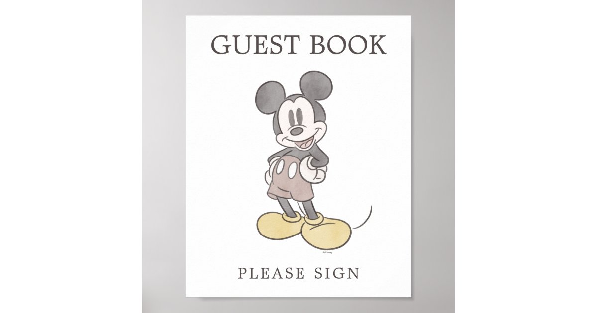 Mickey Mouse Baby Shower Guest Book | Zazzle