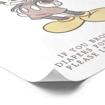 Mickey Mouse Baby Shower Poster | Zazzle