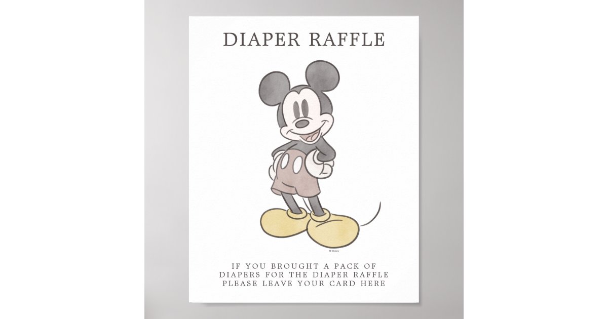 Mickey Mouse Baby Shower Poster | Zazzle