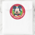 Mickey Mouse Birthday Classic Round Sticker | Zazzle