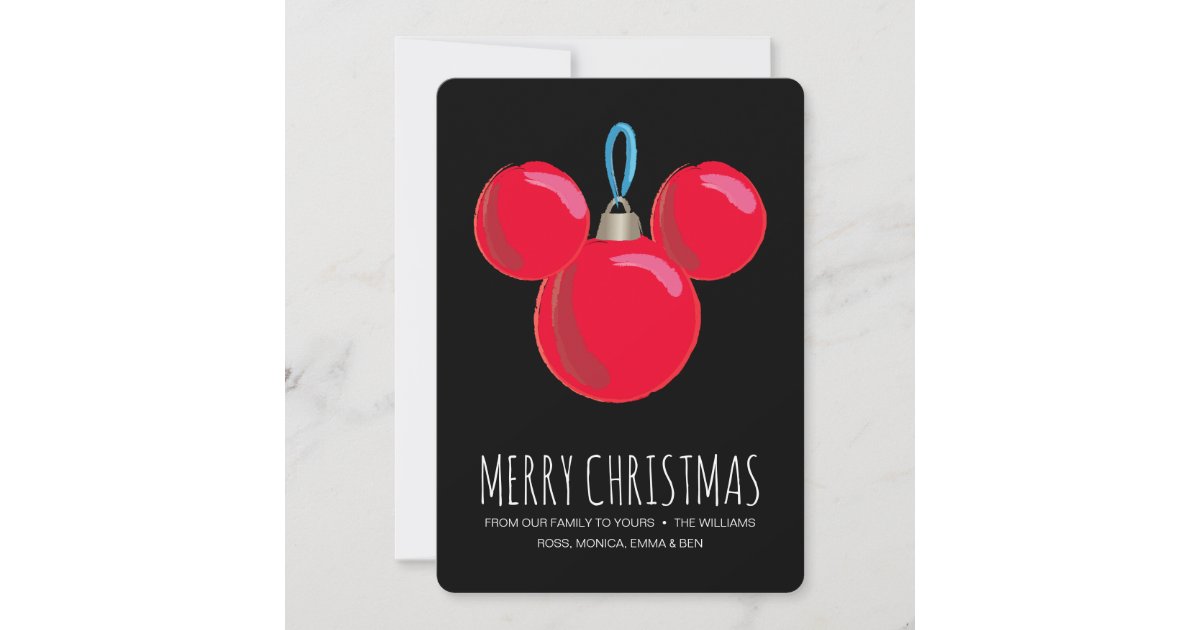 Mickey Mouse Christmas Ornament Holiday Card | Zazzle.com