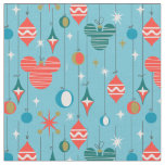Mickey & Friends Red Merry Christmas Icon Pattern Fabric | Zazzle