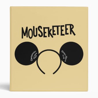 Mickey Mouse Club Ears Binder | Zazzle