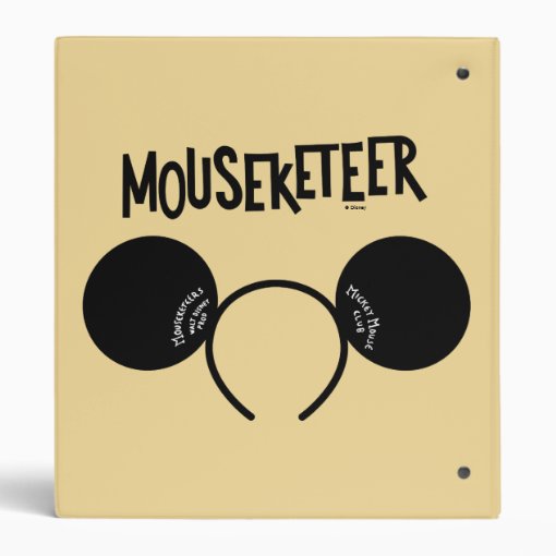 Mickey Mouse Club Ears Binder | Zazzle