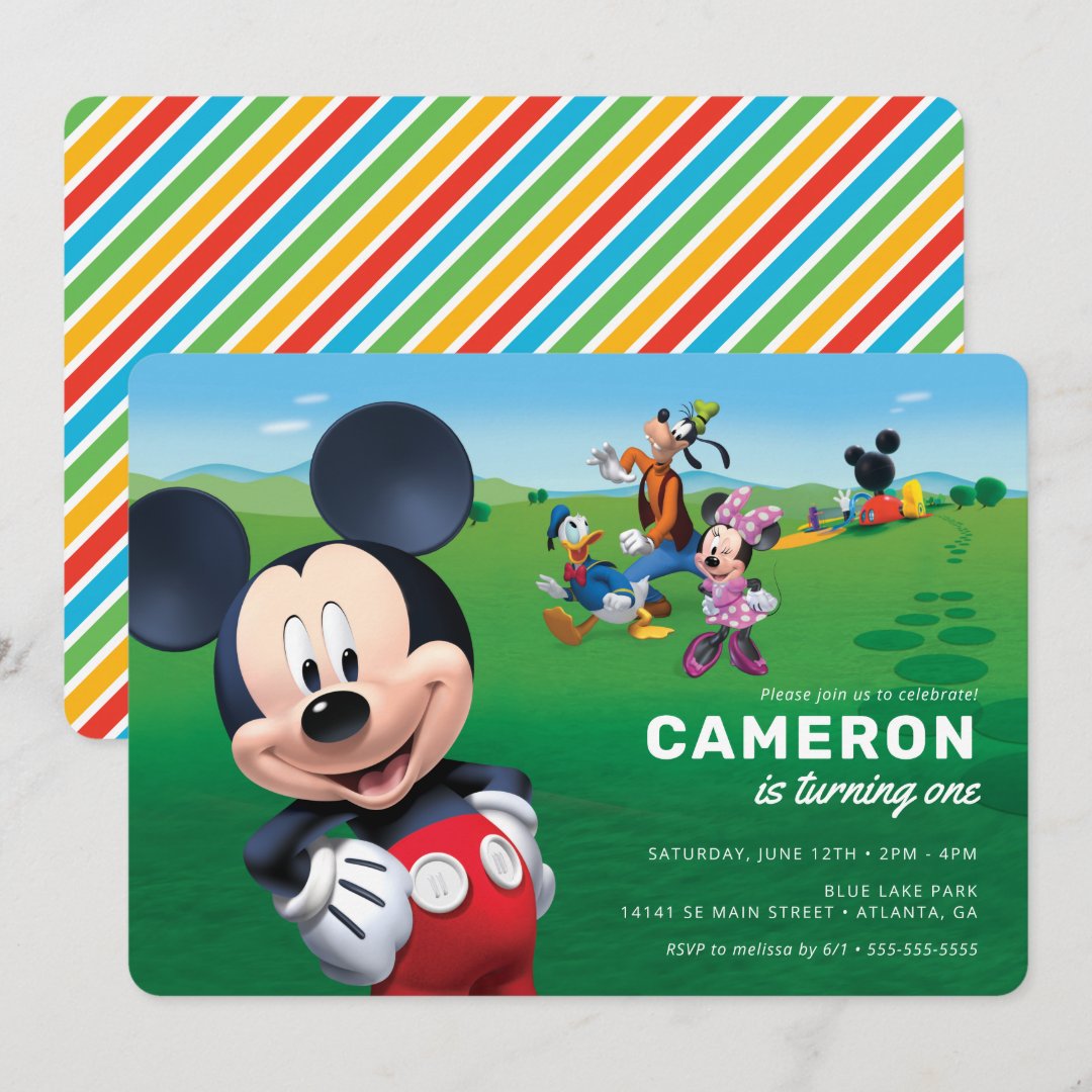 Mickey Mouse Clubhouse Birthday Invitation | Zazzle