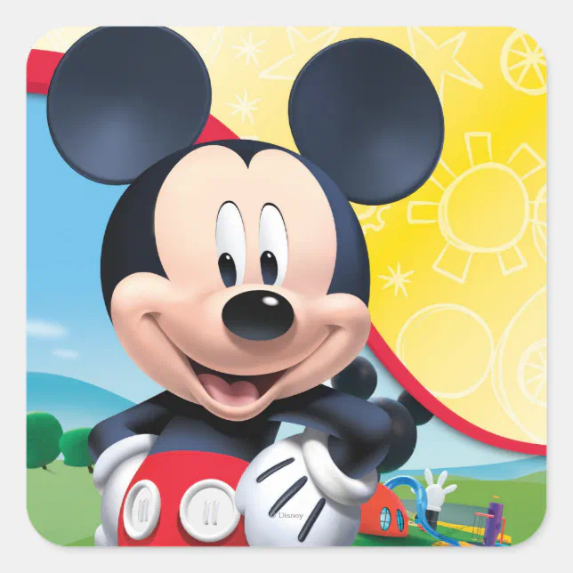 Mickey Mouse Clubhouse | Playhouse Square Sticker | Zazzle
