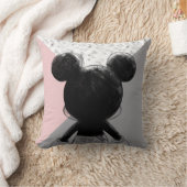 Mickey Mouse | Color Block - Pink Grey Marble Throw Pillow | Zazzle