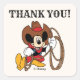 Mickey Mouse | Cowboy Rodeo Birthday Square Sticker | Zazzle