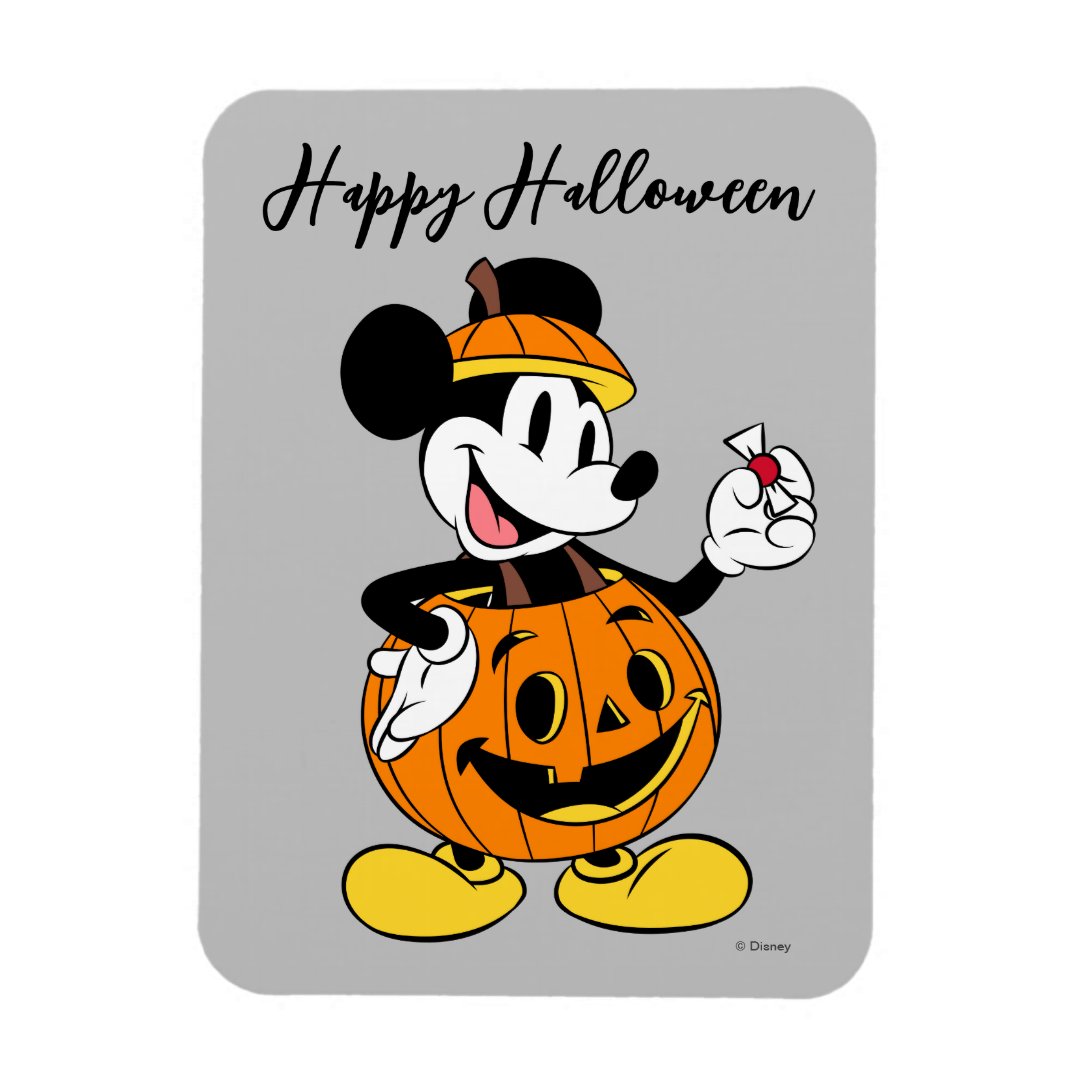 Mickey Mouse Dressed as a Pumpkin Magnet | Zazzle