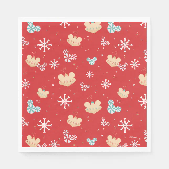 Mickey Mouse | Festive Christmas Pattern Napkins | Zazzle