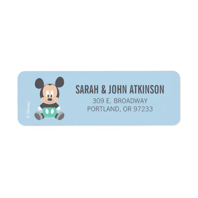 Mickey Mouse | First Birthday Label | Zazzle