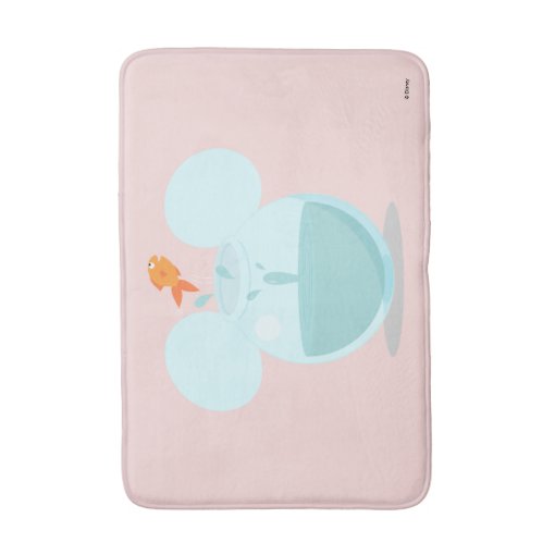 Mickey Mouse Fish Bowl Icon Bath Mat | Zazzle