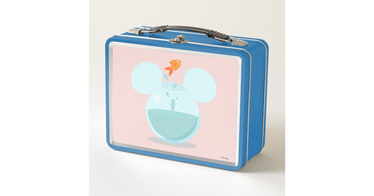 Mickey Mouse Fish Bowl Icon Metal Lunch Box | Zazzle