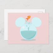 Mickey Mouse Fish Bowl Icon Postcard | Zazzle