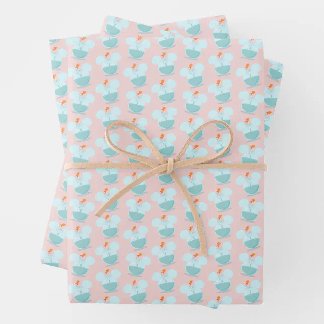 Mickey Mouse Fish Bowl Icon Wrapping Paper Sheets | Zazzle