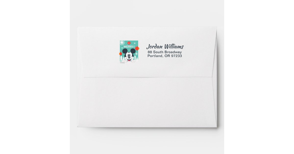 Mickey Mouse | Get Merry! Envelope | Zazzle
