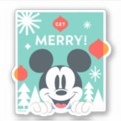 Mickey Mouse | Get Merry! Sticker | Zazzle