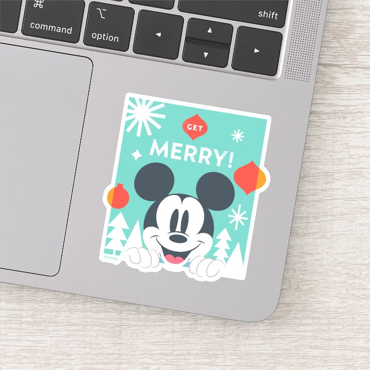 Mickey Mouse | Get Merry! Sticker | Zazzle