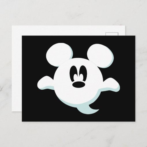 Mickey Mouse Ghost Postcard | Zazzle