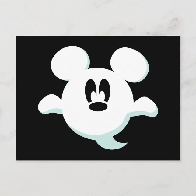 Mickey Mouse Ghost Postcard | Zazzle