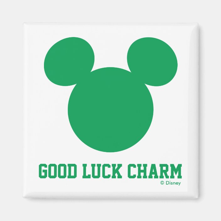 Mickey Mouse Good Luck Charm | St. Patrick's Day Magnet | Zazzle.com