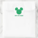 Mickey Mouse Good Luck Charm | St. Patrick's Day Square Sticker | Zazzle