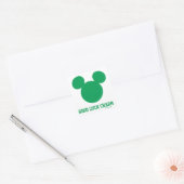Mickey Mouse Good Luck Charm | St. Patrick's Day Square Sticker | Zazzle