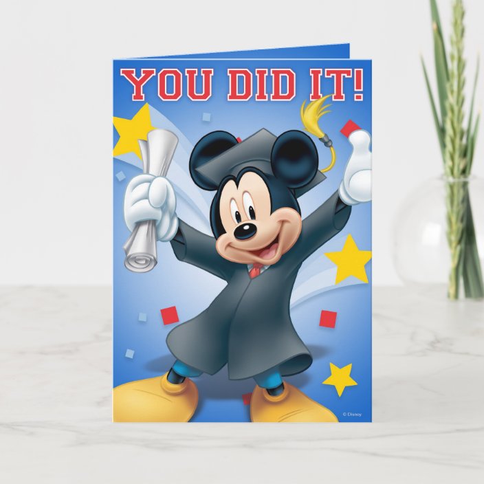 Mickey Mouse | Graduation Card | Zazzle.com