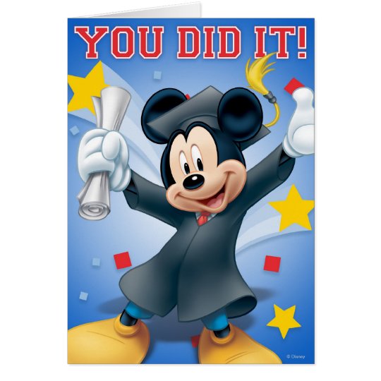 Mickey Mouse | Graduation Card | Zazzle.com